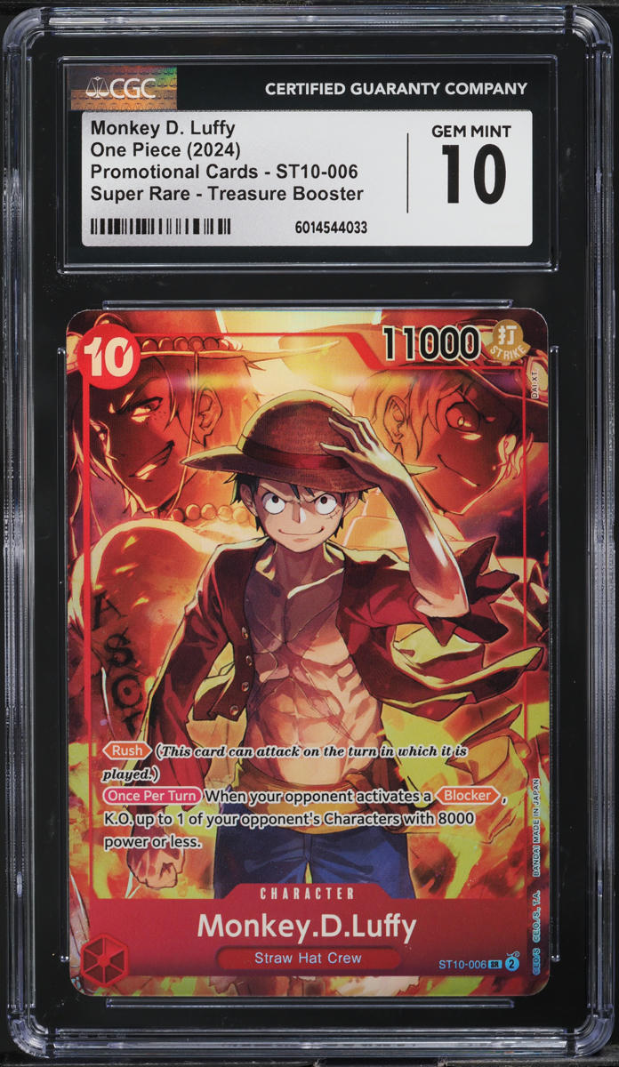 2024 One Piece Promo Treasure Booster Monkey D. Luffy #ST10-006 CGC 10 ...