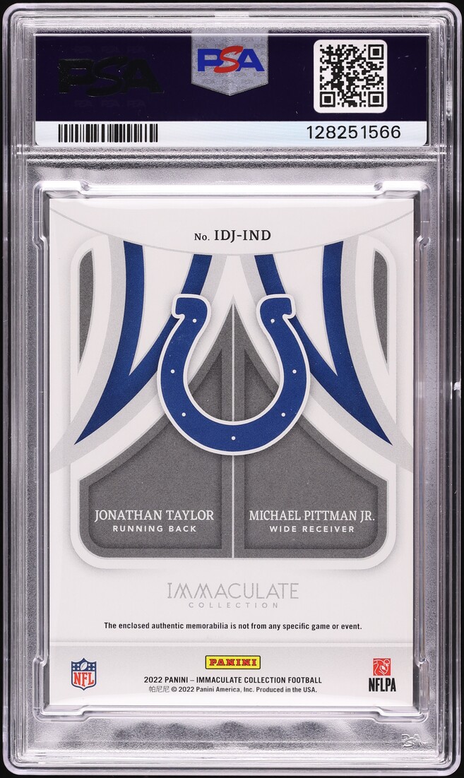 2022 Immaculate Collection Prime Jonathan Taylor Michael Pittman Jr ...