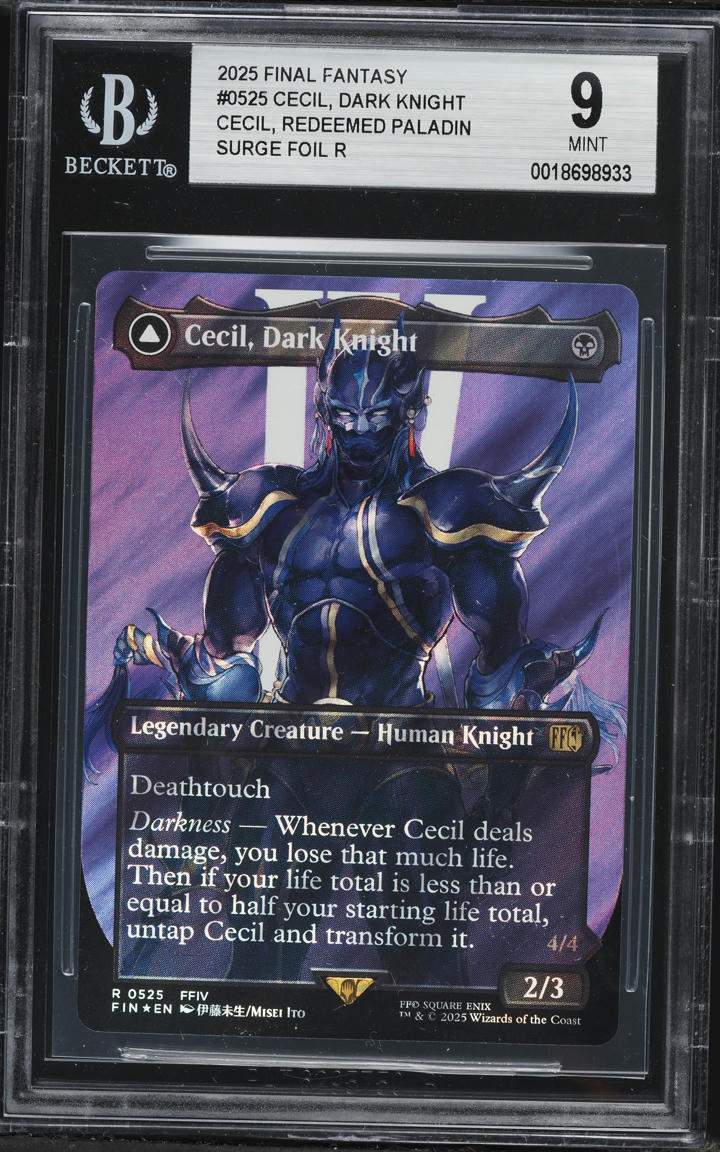 2025 MTG Final Fantasy Borderless Surge Foil Cecil, Dark Knight Cecil ...