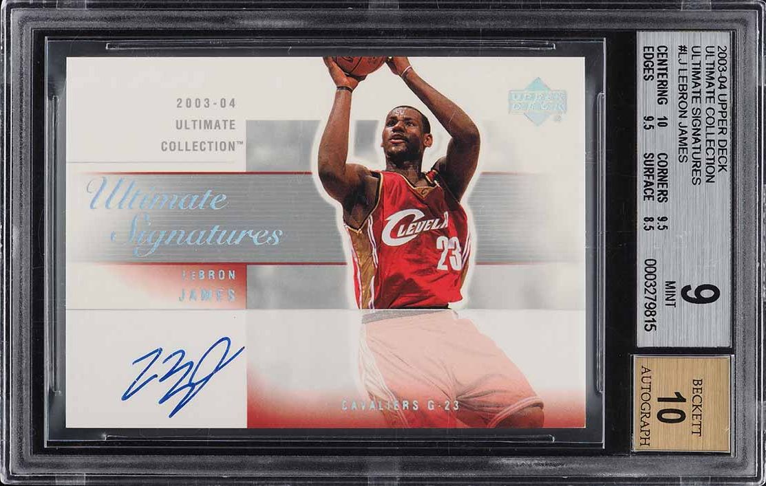 2003 Ultimate Collection Signatures LeBron James ROOKIE AUTO #LJ BGS 9 ...