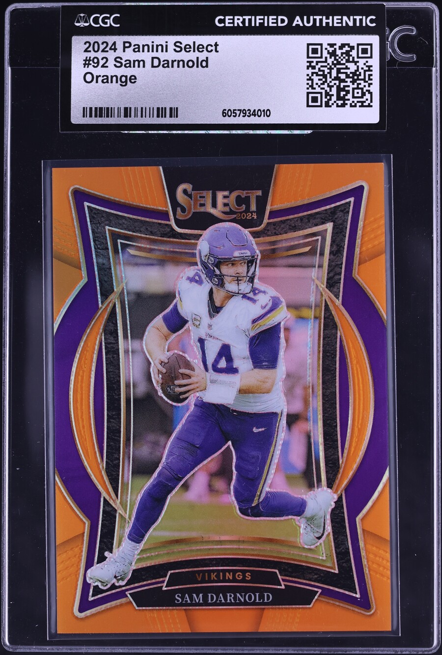 2024 Select Concourse Orange Sam Darnold /49 #92 CGC AUTH on Fanatics ...