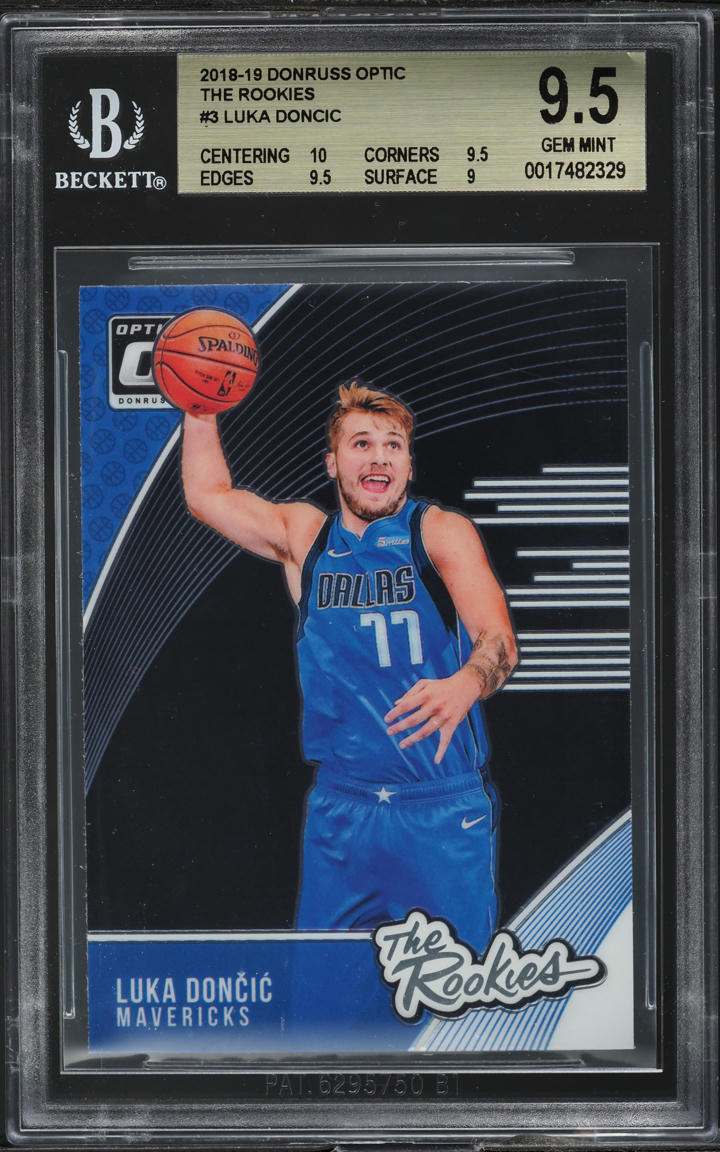 2018 Donruss Optic The Rookies Luka Doncic ROOKIE #3 BGS 9.5 GEM MINT ...