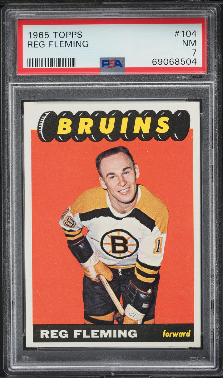 1965 Topps Hockey Reg Fleming #104 PSA 7 NRMT on Fanatics Collect