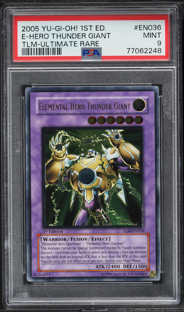 2005 Yu-Gi-Oh! TLM 1st Edition Ultimate E-Hero Thunder Giant #TLM-EN036 ...