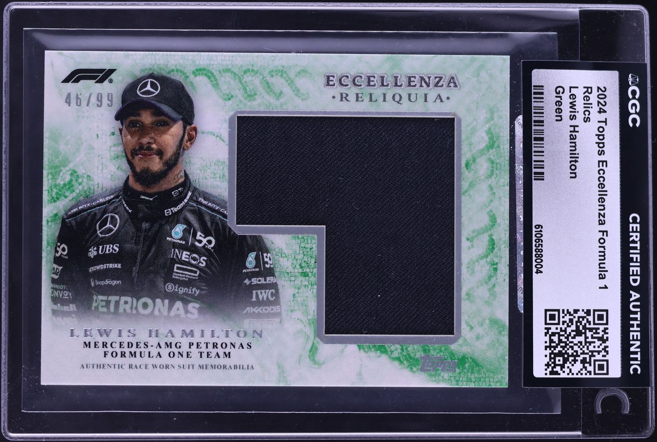 2024 Topps Eccellenza Formula 1 Green Lewis Hamilton PATCH /99 CGC AUTH ...
