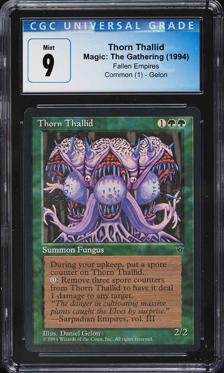 1994 Magic The Gathering MTG Fallen Empires Thorn Thallid CGC 9 MINT on ...