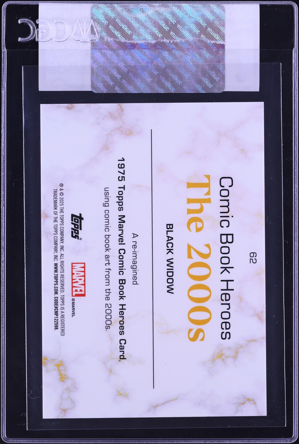 2025 Topps Marvel Comic Book Heroes 50th Gold Refractor Black Widow /50 ...