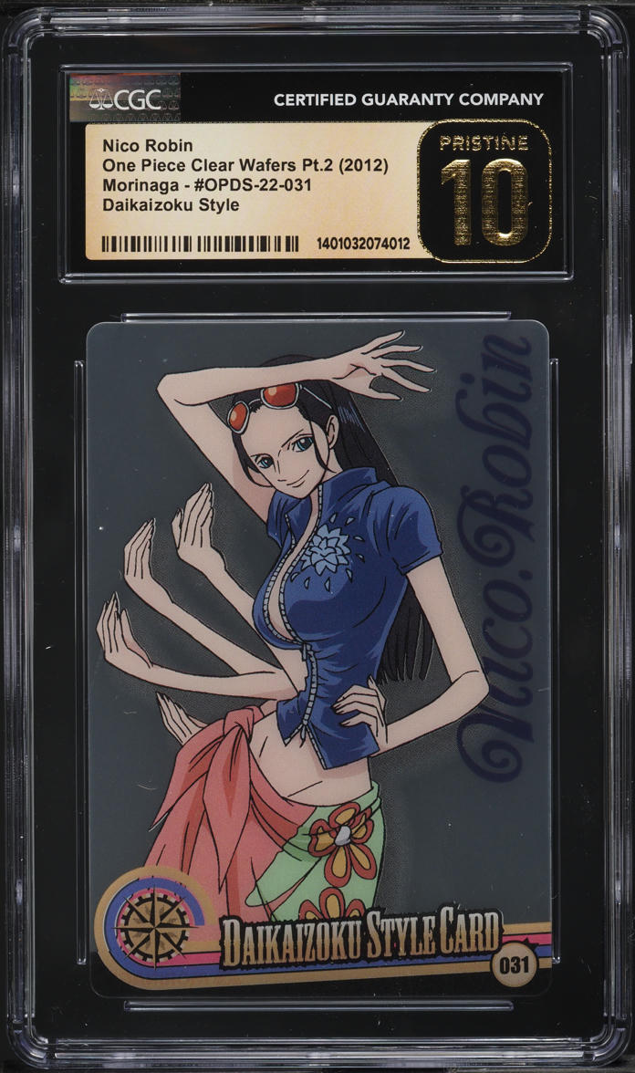 2012 One Piece Morinaga Clear Wafers Daikaizoku Style Nico Robin CGC 10 PRISTINE on Fanatics Collect