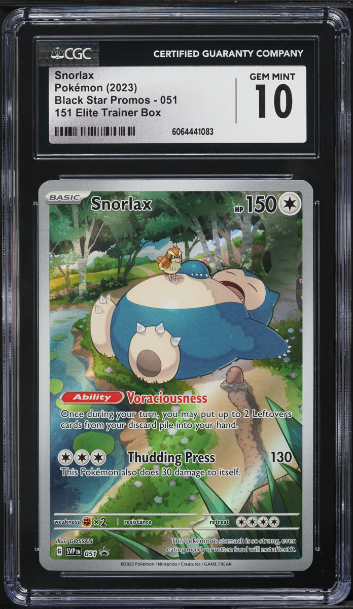 2023 Pokemon SV 151 Black Star Promo ETB Snorlax #51 CGC 10 GEM MINT on ...