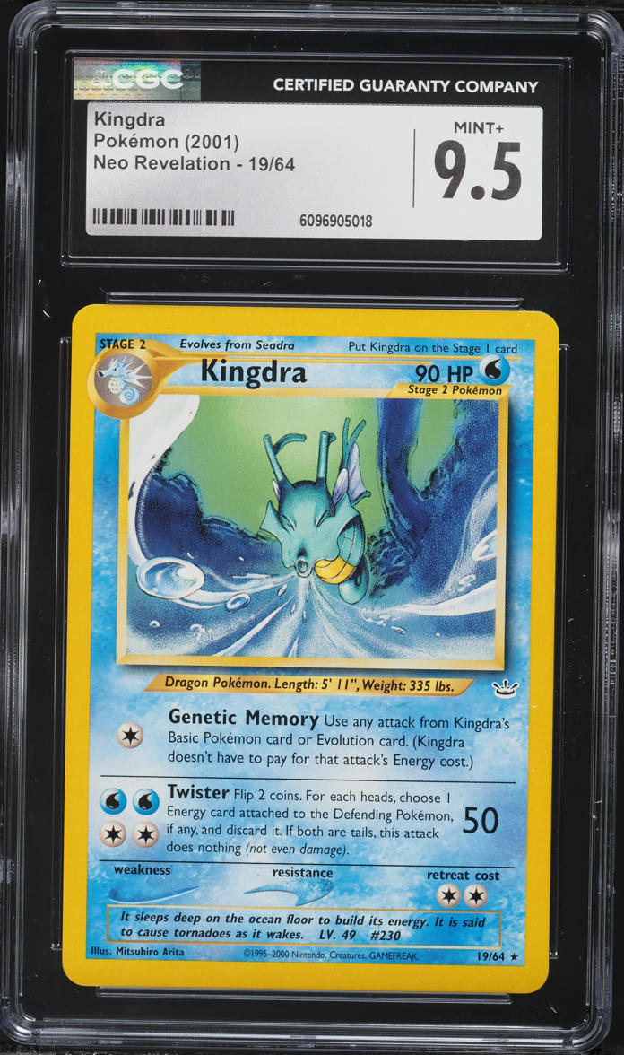 2001 Pokemon Neo Revelation Kingdra #19 CGC 9.5 MINT+ on Fanatics Collect