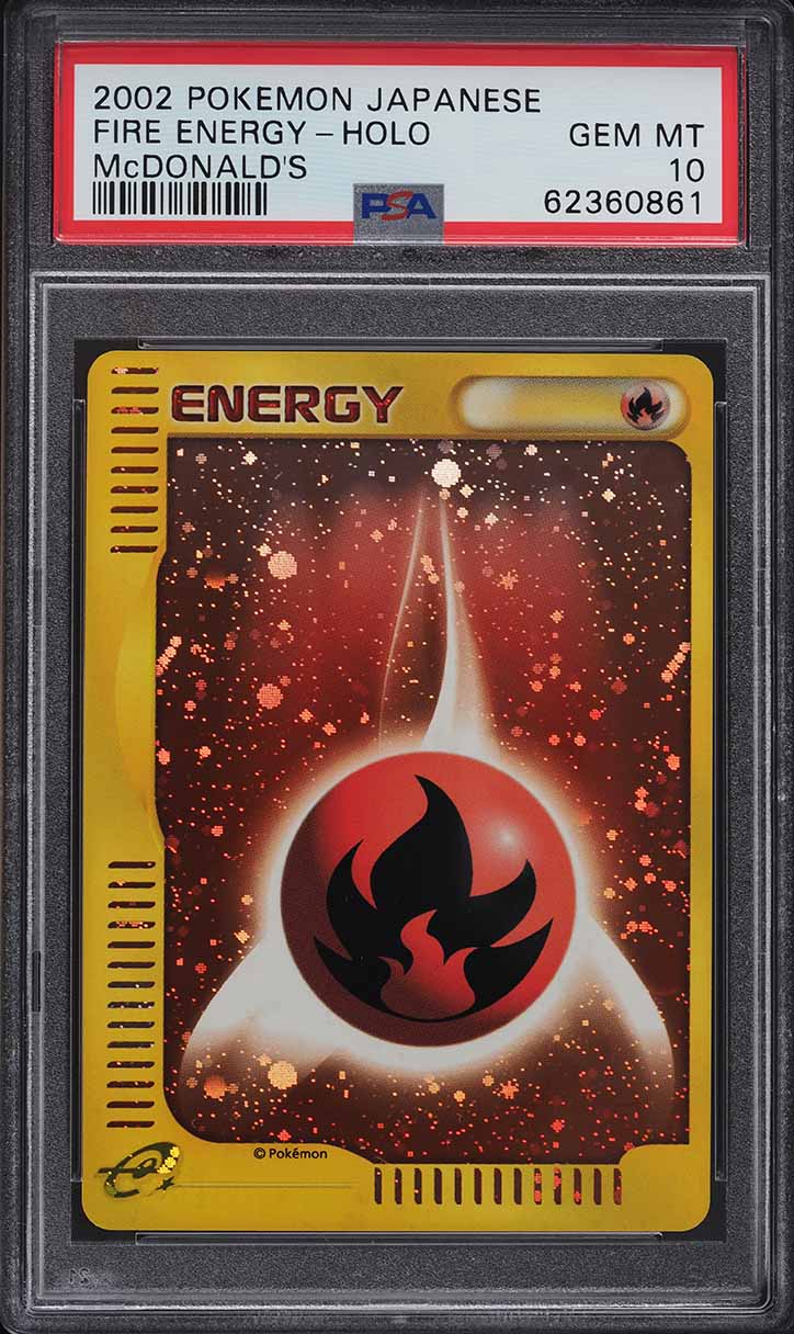 2002 Pokemon Japanese McDonald's Holo Fire Energy PSA 10 GEM MINT on Fanatics Collect