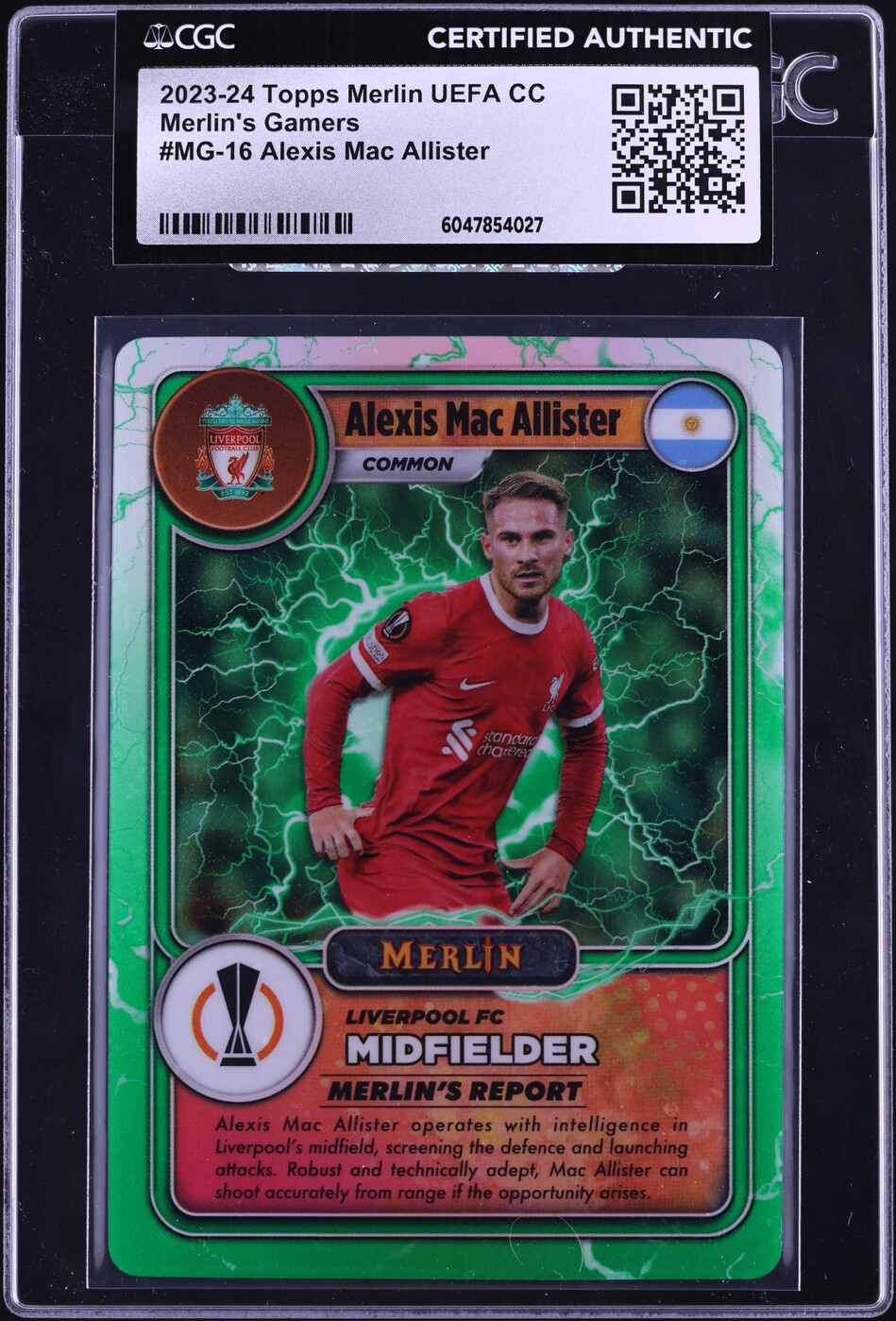 2023 Topps Merlin UCC Merlin's Gamers Alexis Mac Allister #MG-16 CGC ...