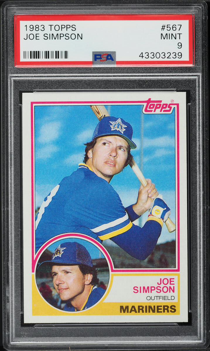1983 Topps Joe Simpson #567 PSA 9 MINT on Fanatics Collect