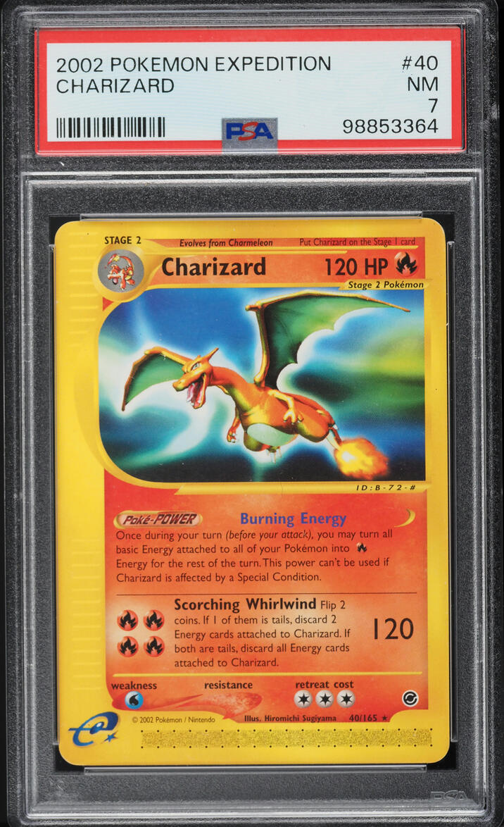 2002 Pokemon Expedition Charizard #40 PSA 7 NRMT on Fanatics Collect