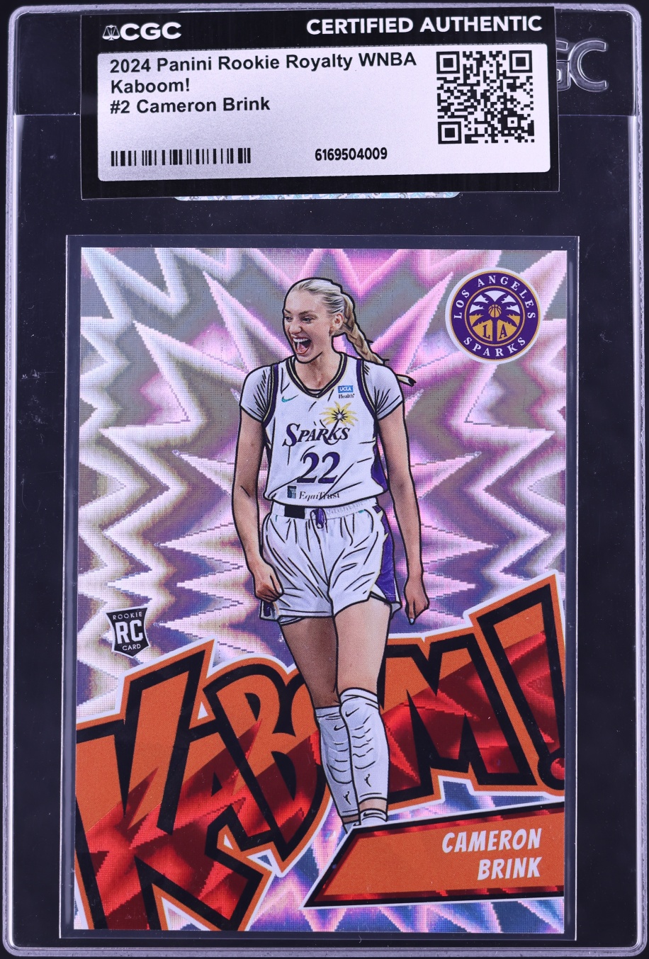 2024 Panini Royalty WNBA Kaboom! Cameron Brink ROOKIE #2 CGC AUTH on ...