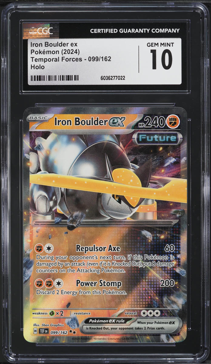 2024 Pokemon SV Temporal Forces Iron Boulder ex #99 CGC 10 GEM MINT on Fanatics Collect
