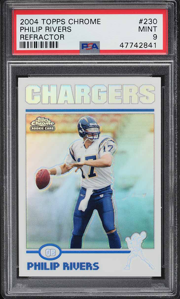 2004 Topps Chrome Refractor Philip Rivers ROOKIE #230 PSA 9 MINT on ...