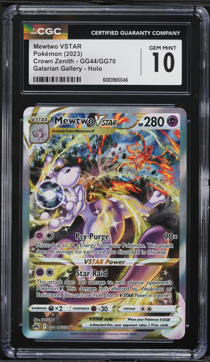 2023 Pokemon Sword & Shield Crown Zenith Alt Art Mewtwo VSTAR #GG44 CGC ...