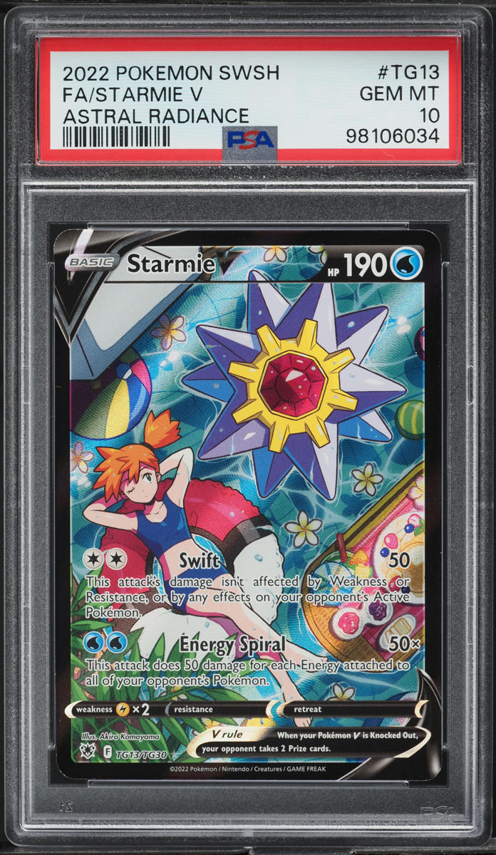 2022 Pokemon SWSH Astral Radiance Full Art Starmie V #TG13 PSA 10 GEM ...