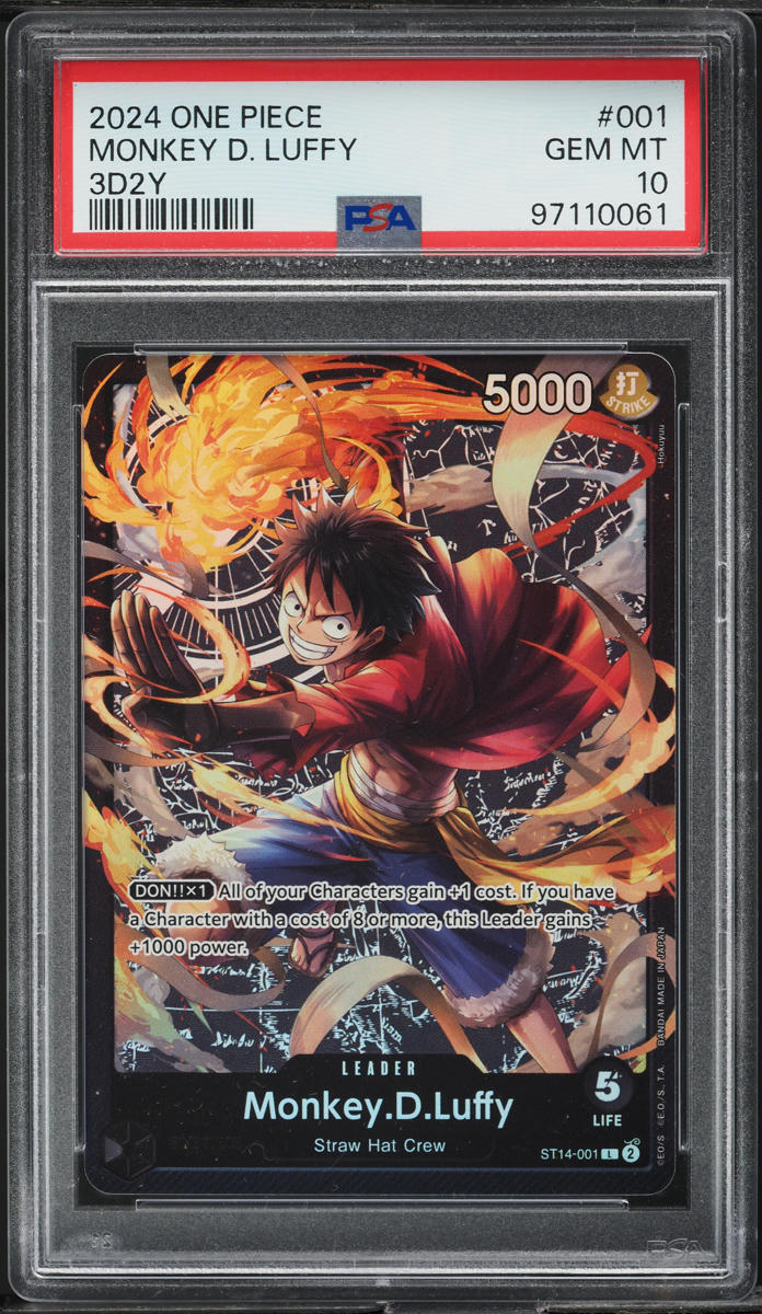 2024 One Piece Starter Deck Monkey D. Luffy #ST14-001 PSA 10 GEM MINT on Fanatics Collect
