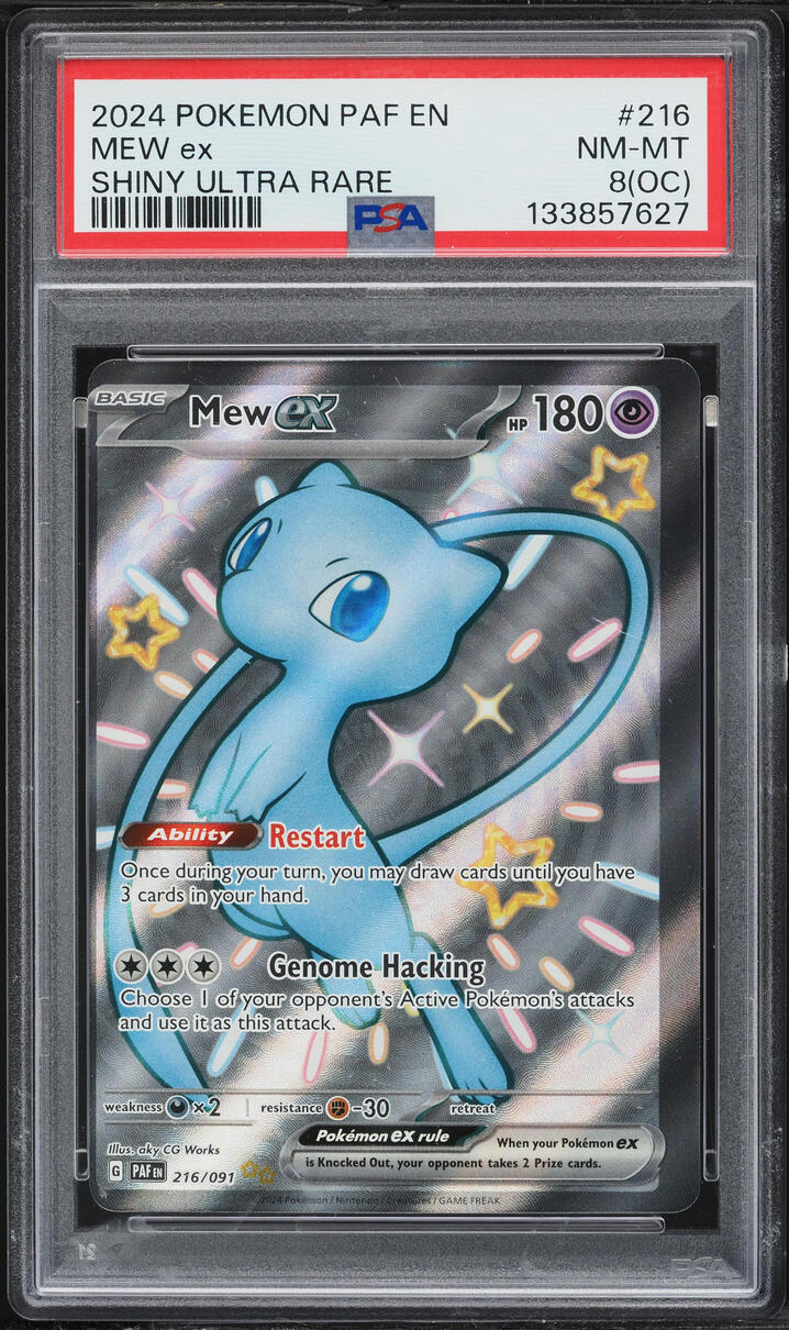 2024 Pokemon Scarlet & Violet Paldean Fates Full Art Shiny Mew EX #216 ...