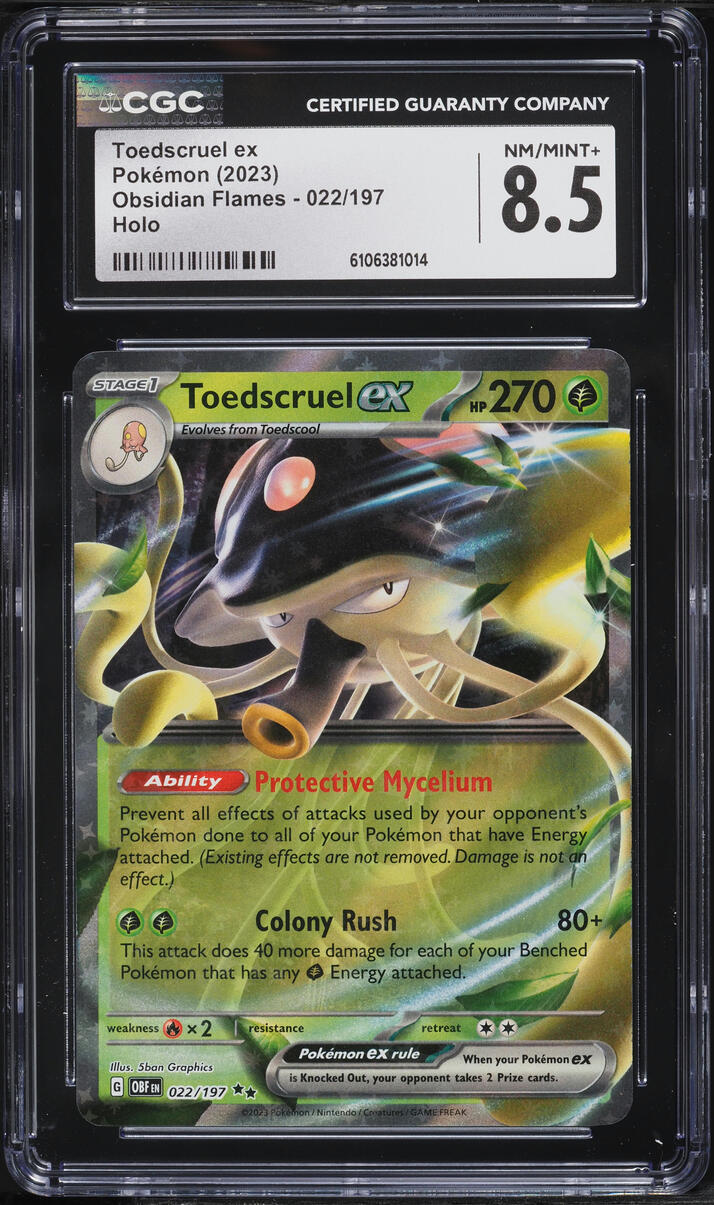 2023 Pokemon Scarlet & Violet Obsidian Flames Holo Toedscruel Ex #022 ...