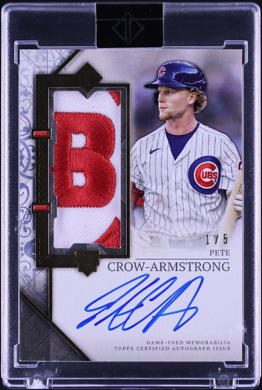 2024 Topps Transcendent Collection Pete Crow-Armstrong ROOKIE PATCH ...