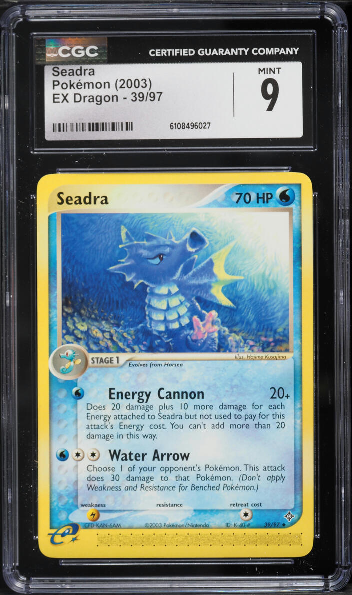 2003 Pokemon EX Dragon Seadra #39 CGC 9 MINT on Fanatics Collect
