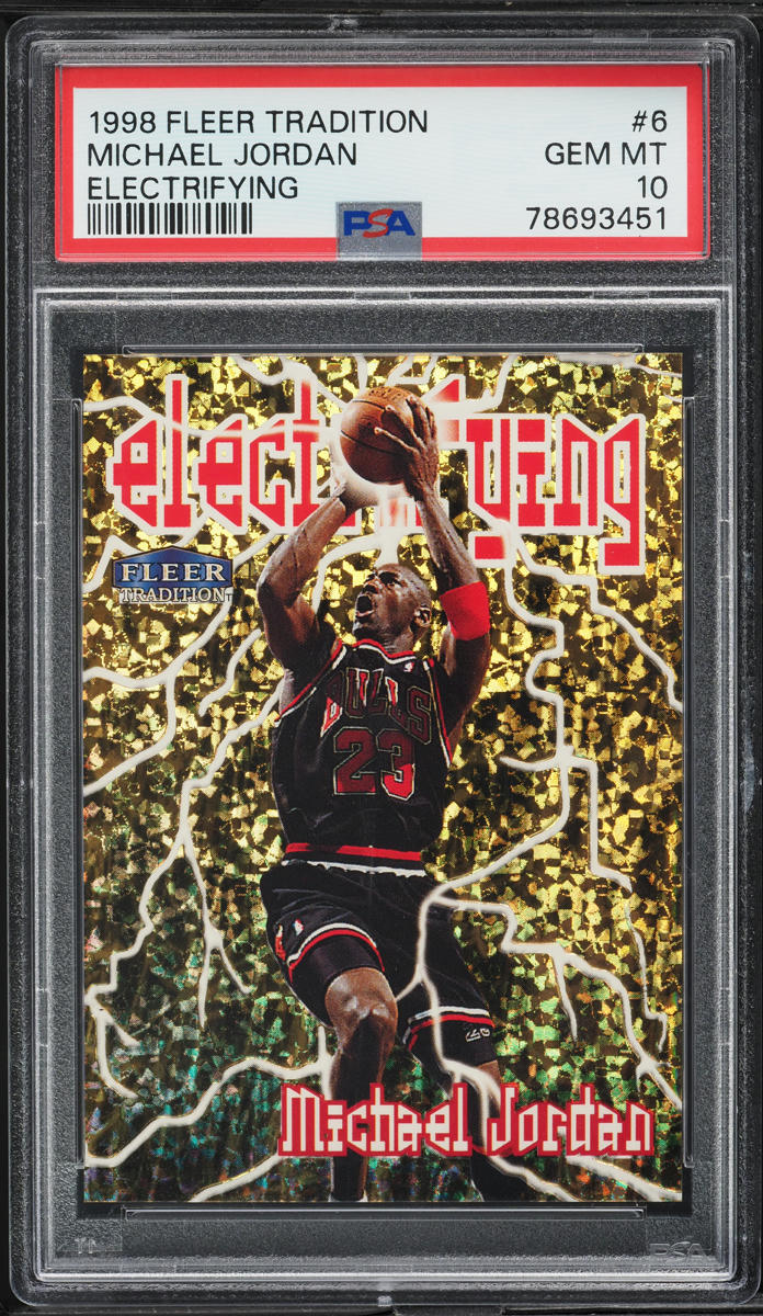 1998 Fleer Tradition Electrifying Michael Jordan #6 PSA 10 GEM MINT on ...