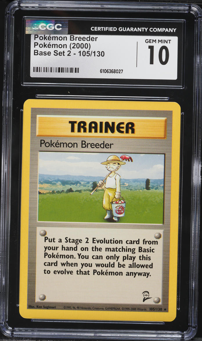 2000 Pokemon Base Set 2 Pokemon Breeder #105 CGC 10 GEM MINT on ...