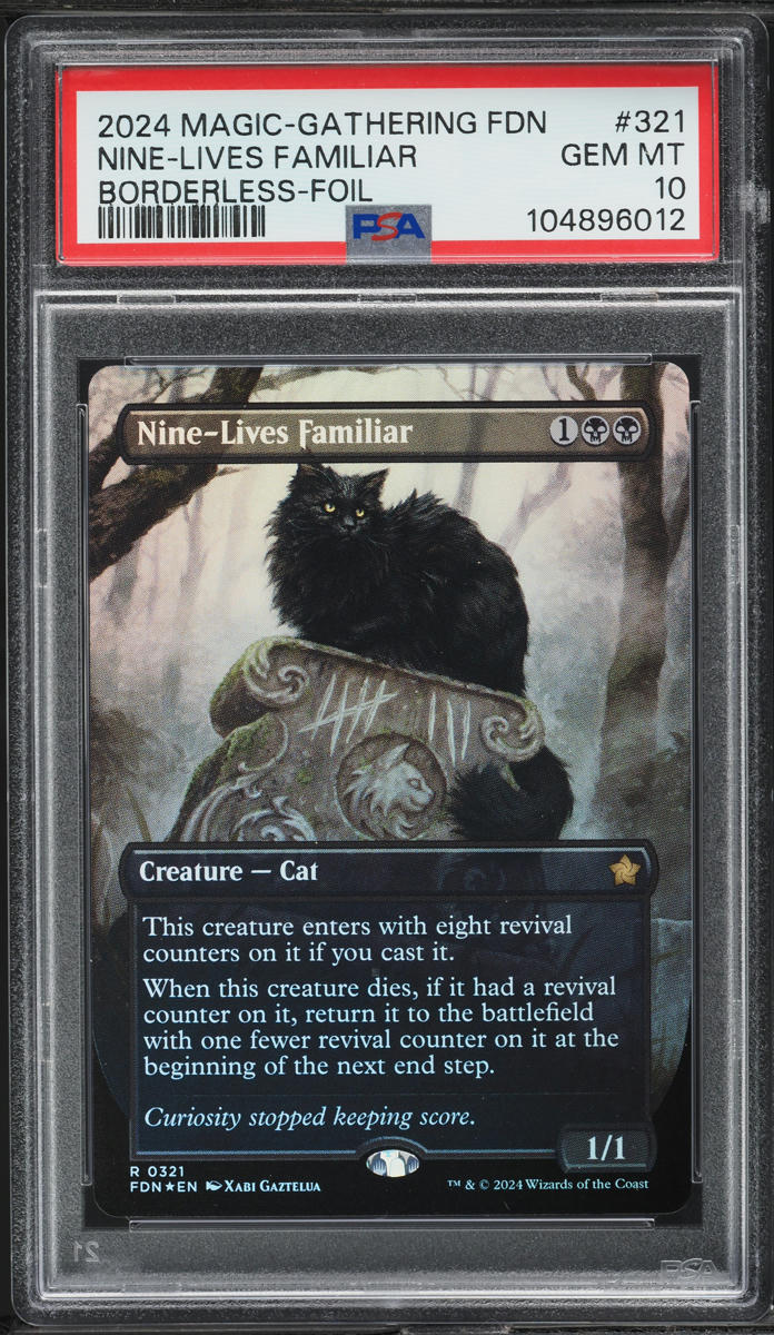 2024 Magic The Gathering MTG Foundations Foil Nine-Lives Familiar PSA ...
