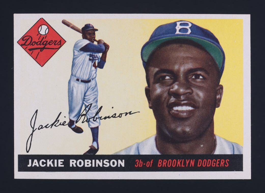 1955 Topps Jackie Robinson #50 MBA AUTH, Altered on Fanatics Collect