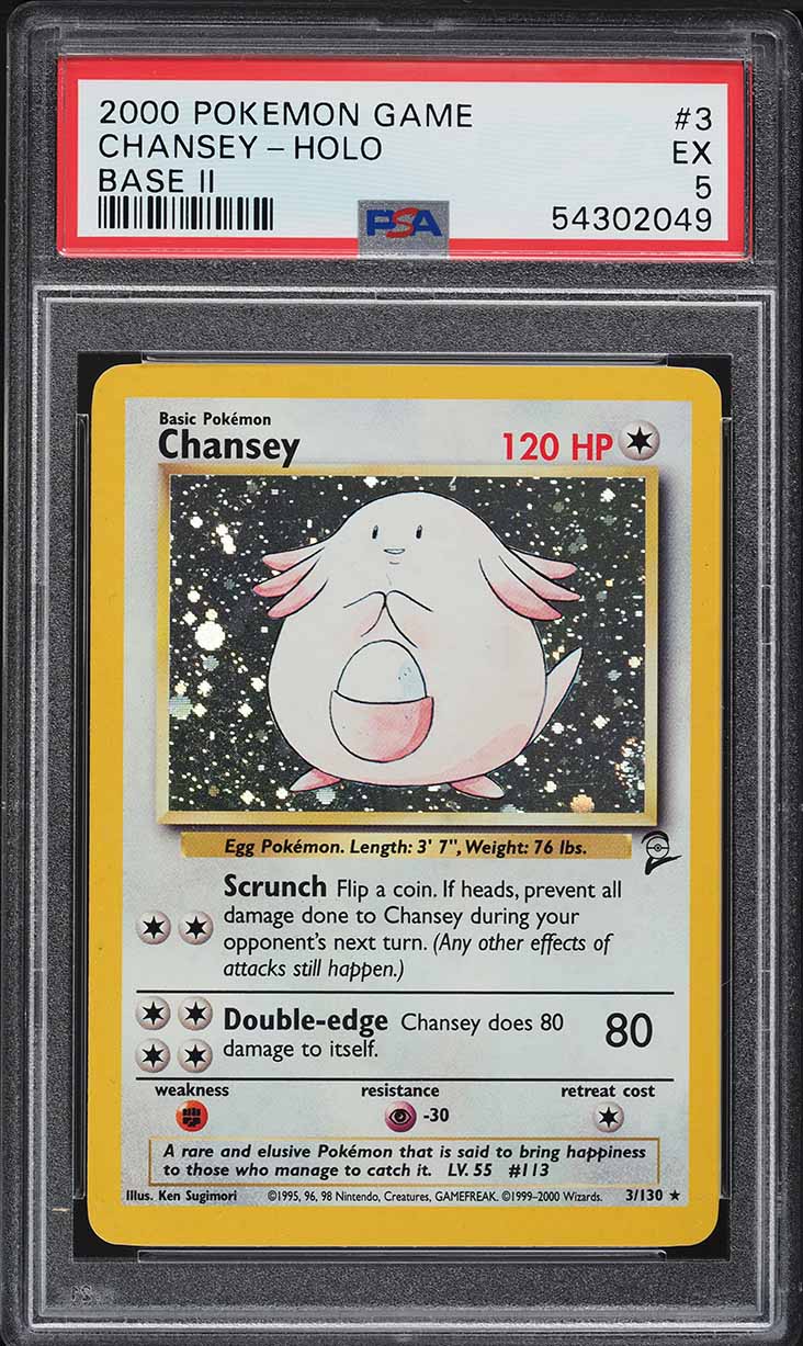 2000 Pokemon Base Set 2 Holo Chansey #3 PSA 5 EX on Fanatics Collect