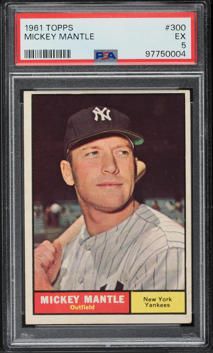 1961 Topps Mickey Mantle #300 PSA 5 EX on Fanatics Collect