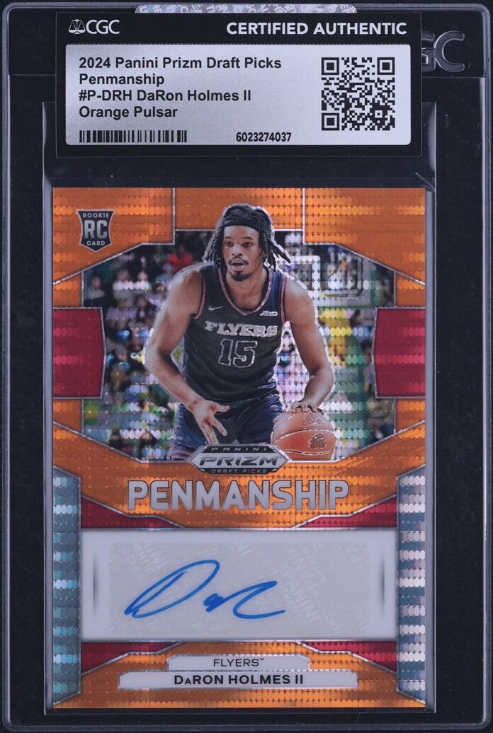2024 Panini Prizm Draft Orange Pulsar DaRon Holmes II ROOKIE AUTO /49 CGC AUTH on Fanatics Collect