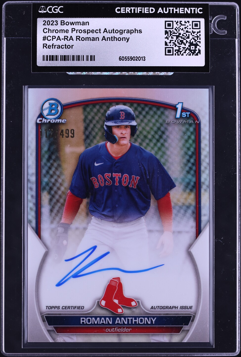 2023 Bowman Chrome Refractor Roman Anthony PROSPECT AUTO /499 #CPA-RA ...