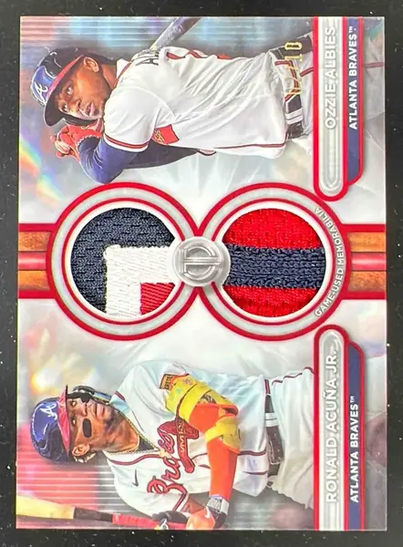 2024 Topps Tribute Dual Relics Dual Player Red Ronald Acuna Jr. Ozzie ...