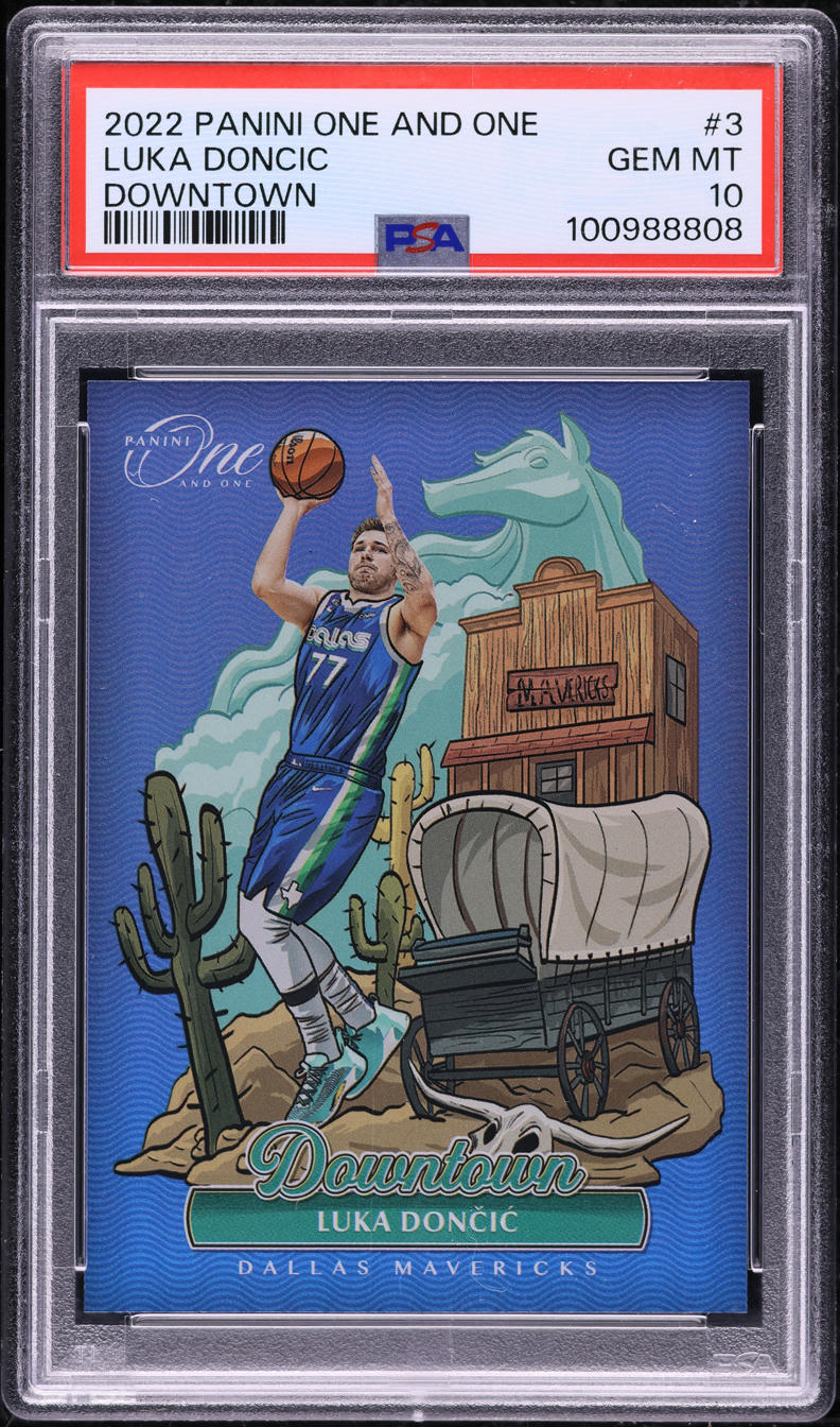 2022 Panini One And One Downtown Luka Doncic #3 PSA 10 GEM MINT on ...