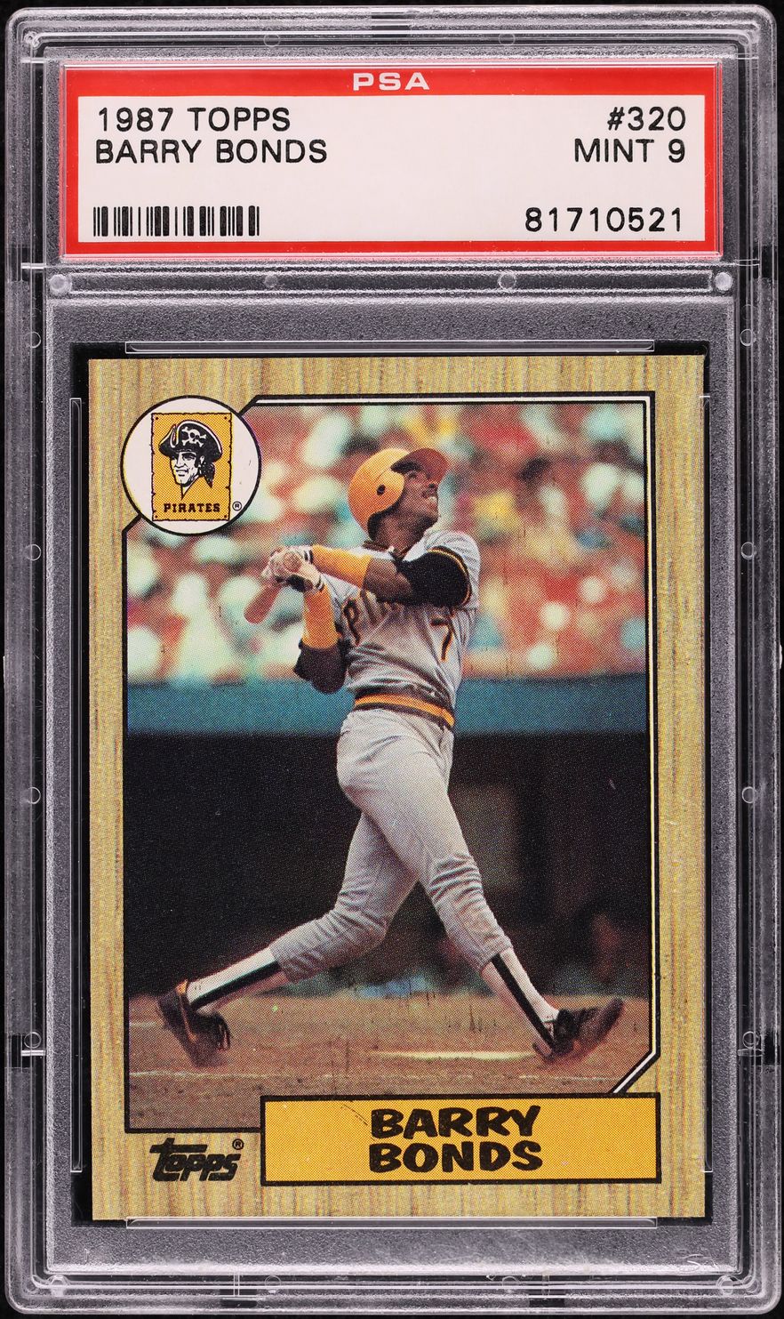 1987 Topps Barry Bonds ROOKIE #320 PSA 9 MINT on Fanatics Collect