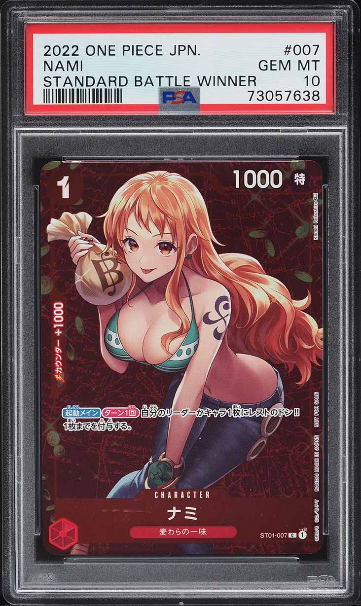 2022 One Piece Japanese Starter Deck-Straw Hat Crew Battle Winner Nami PSA 10 on Fanatics Collect