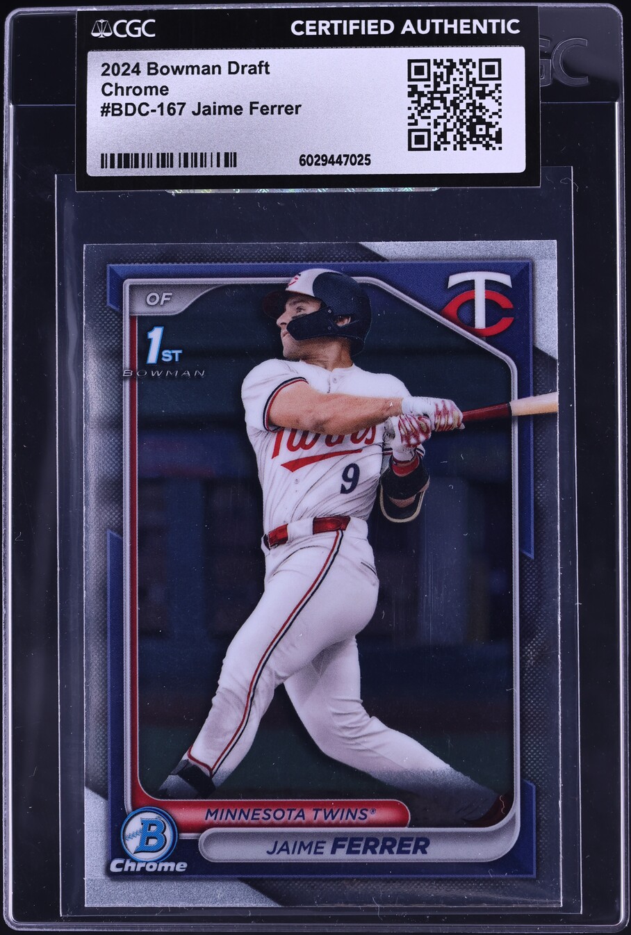 2024 Bowman Chrome Draft Jaime Ferrer PROSPECT #BDC-167 CGC AUTH on ...