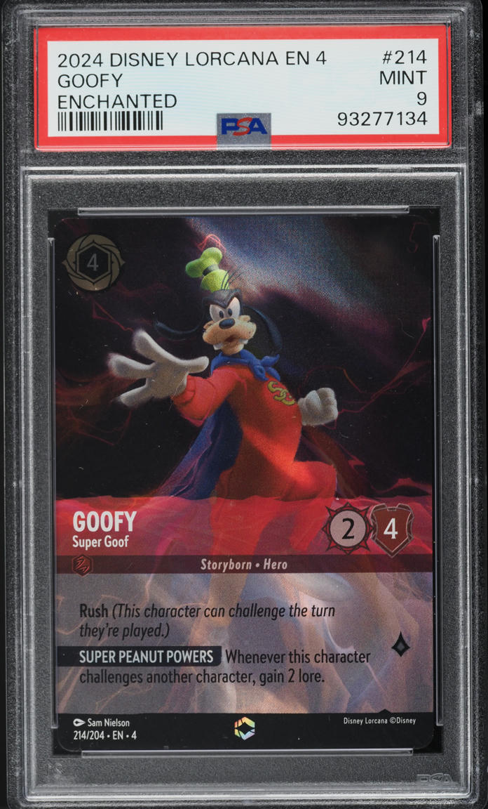 2024 Disney Lorcana Ursula's Return Enchanted Goofy #214 PSA 9 MINT on ...