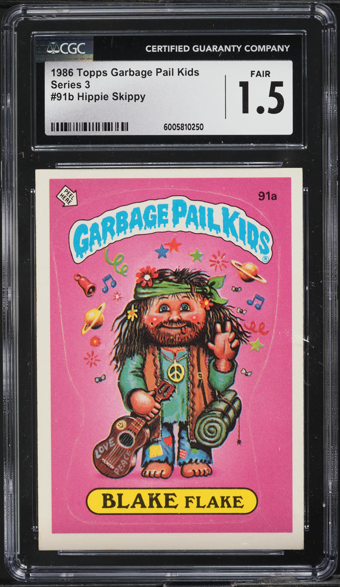 1986 Topps Garbage Pail Kids Stickers Series 3 Hippie Skippy #91b CGC 1 ...