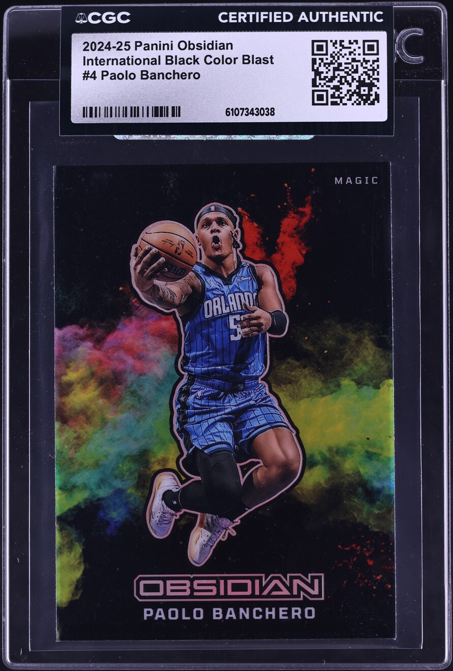 2024 Panini Obsidian International Black Color Blast Paolo Banchero #4 ...