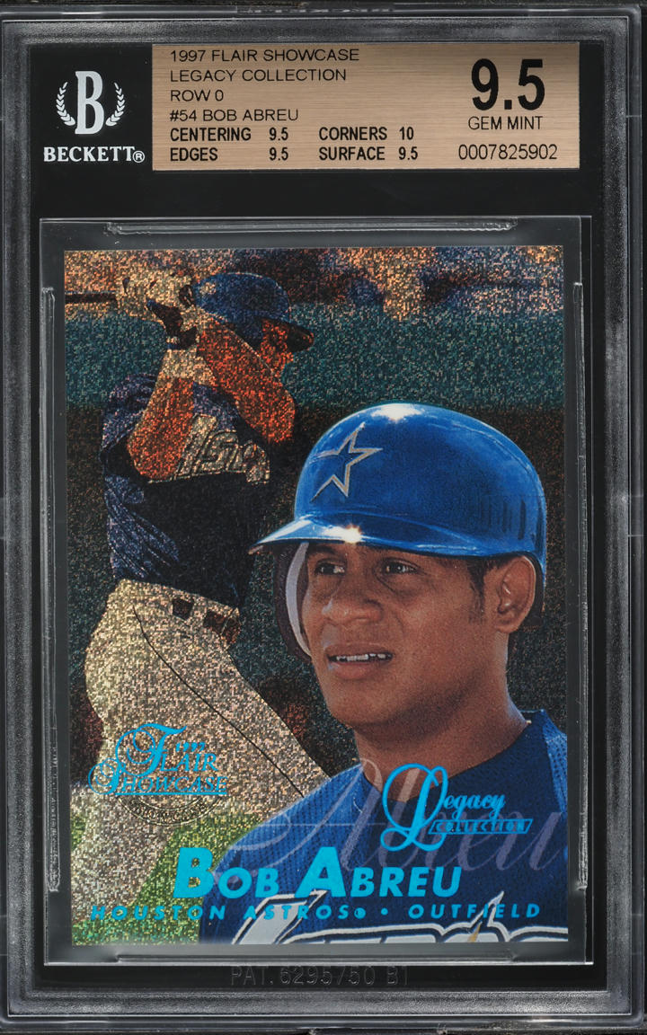 1997 Flair Showcase Legacy Collection Row 0 Bob Abreu /100 #54 BGS 9.5 ...
