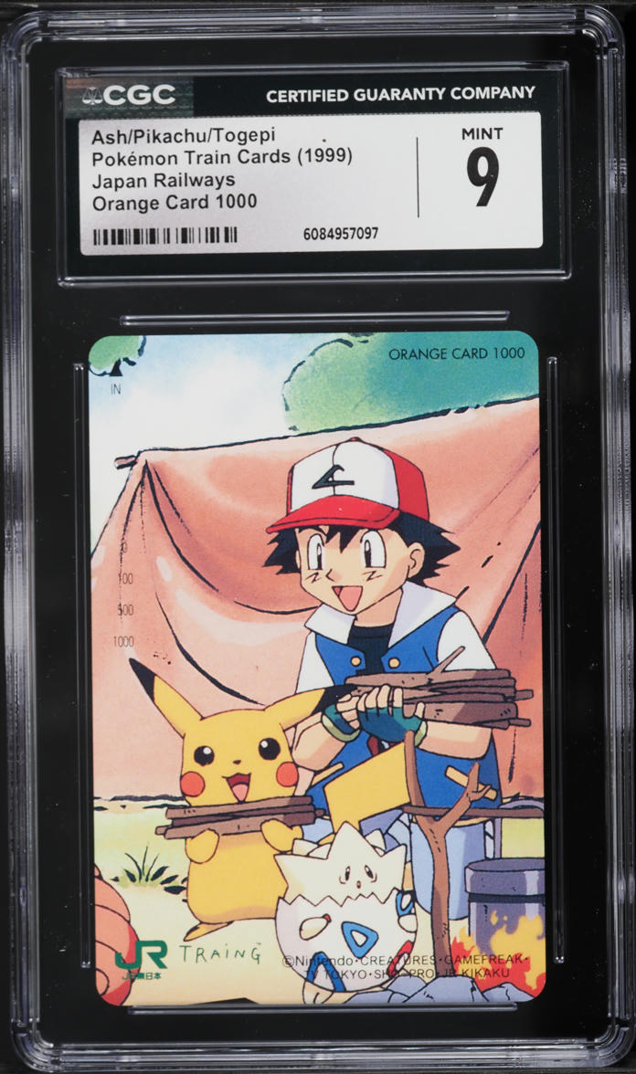 1999 Pokemon Japanese Train Cards Japan Railways Orange Card 1000 Ash ...