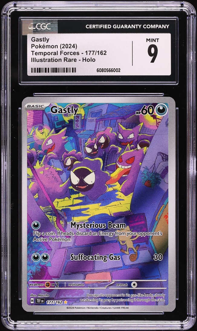 2024 Pokemon Scarlet & Violet Temporal Forces IR Gastly #177 CGC 9 MINT on Fanatics Collect