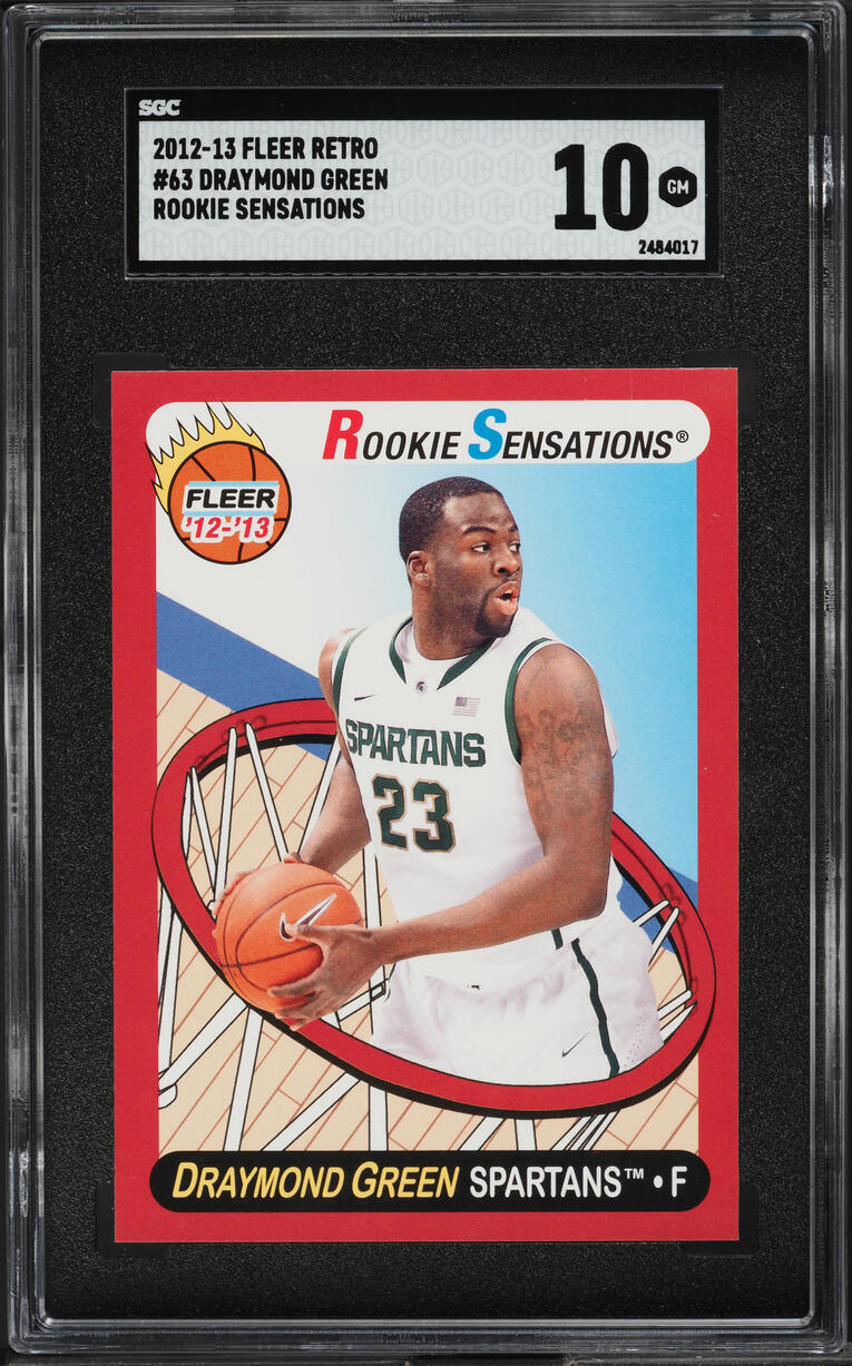 2012 Fleer Retro Sensations Draymond Green ROOKIE #63 SGC 10 GEM MINT ...