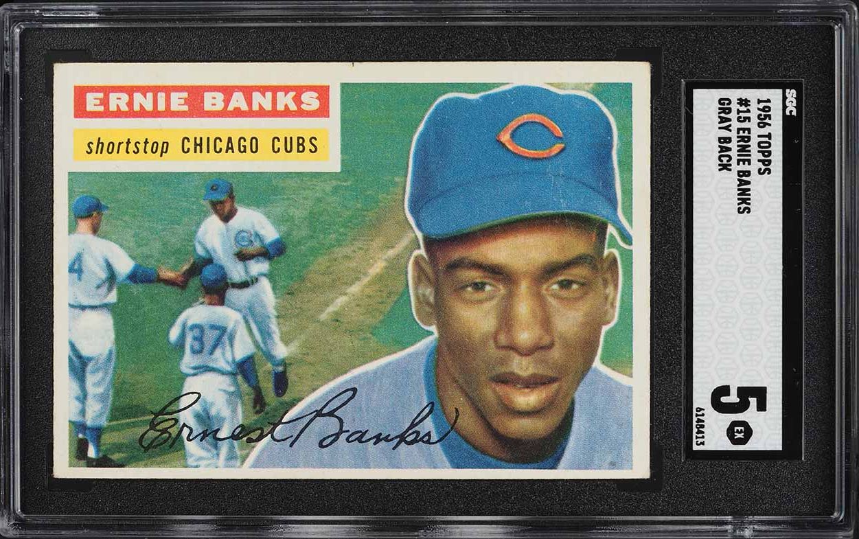 1956 Topps Ernie Banks #15 SGC 5 EX on Fanatics Collect