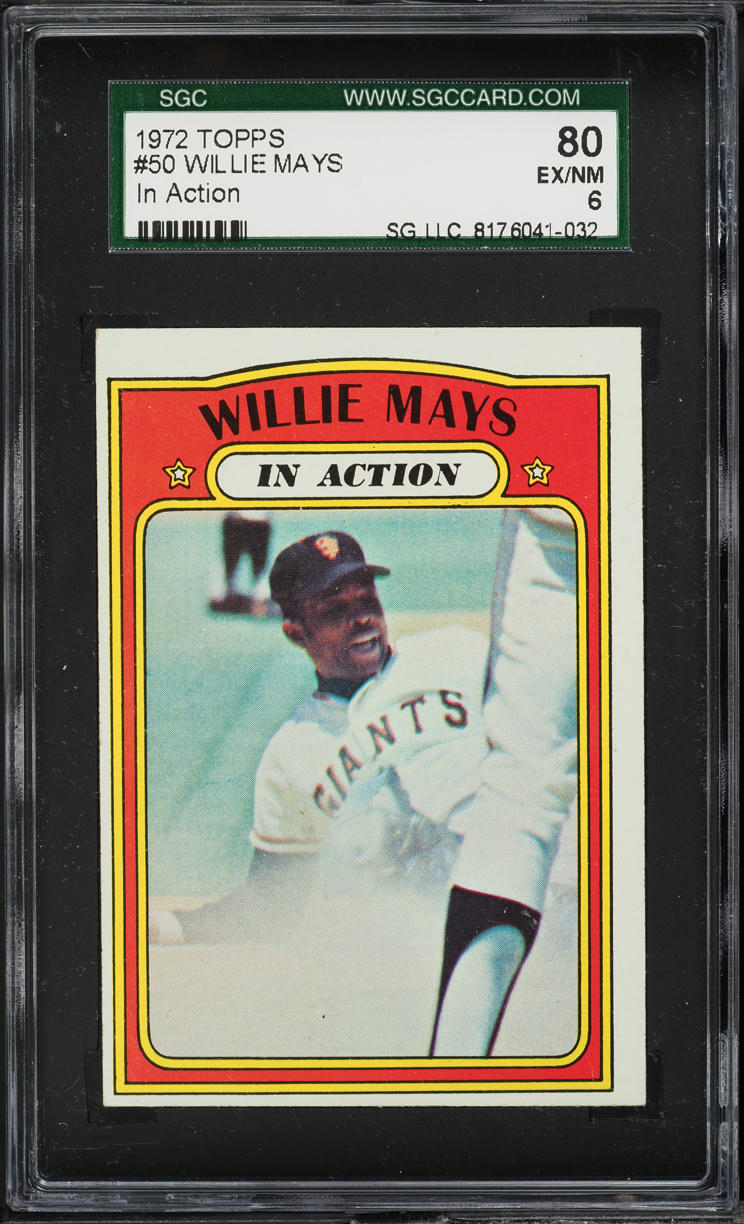 1972 Topps Willie Mays IN ACTION #50 SGC 6 EXMT on Fanatics Collect